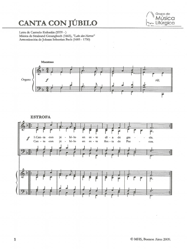 Canta Con Jubilo | PDF
