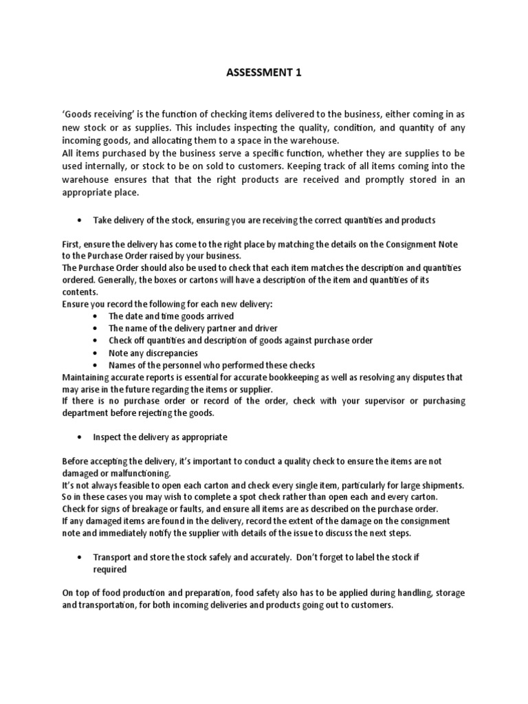 Receive and Store Stock | PDF | Inventory | Warehouse