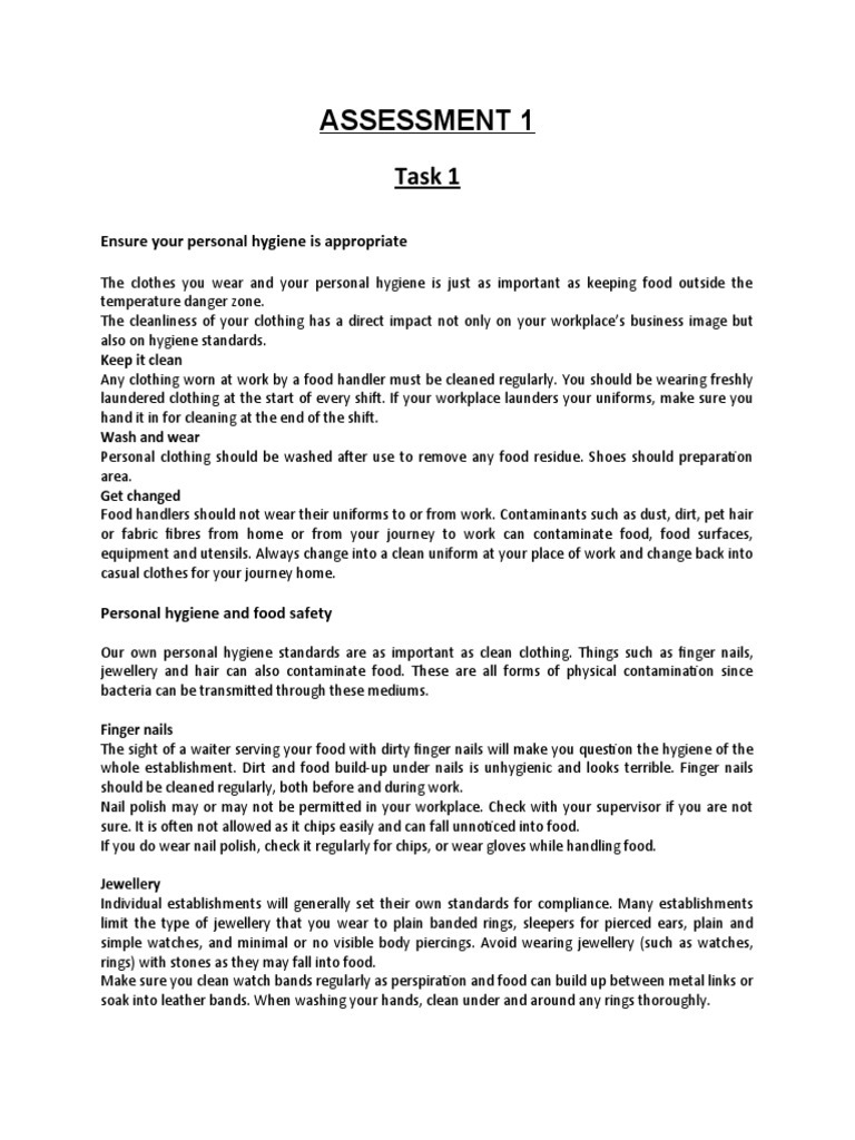 Use Hygienic Practices For Food Safety | PDF | Waste Management ...