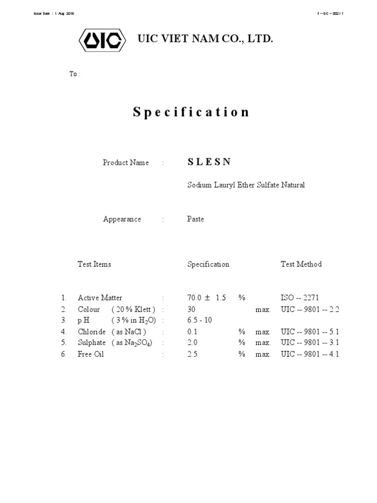 SLES Specification | PDF