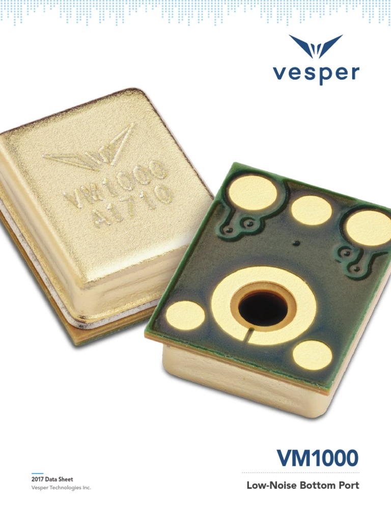 VM1000 Low-Noise Bottom Port MEMS Microphone | PDF | Microphone | Signal To Noise Ratio