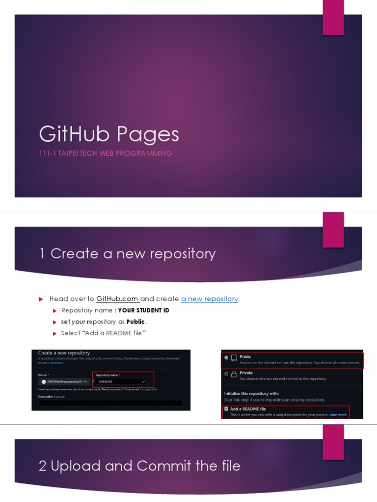 GitHub Pages (Tutorial) | PDF