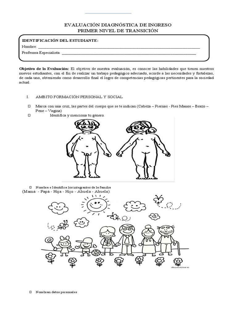 Prueba Diagnostica NT1 2022 | PDF