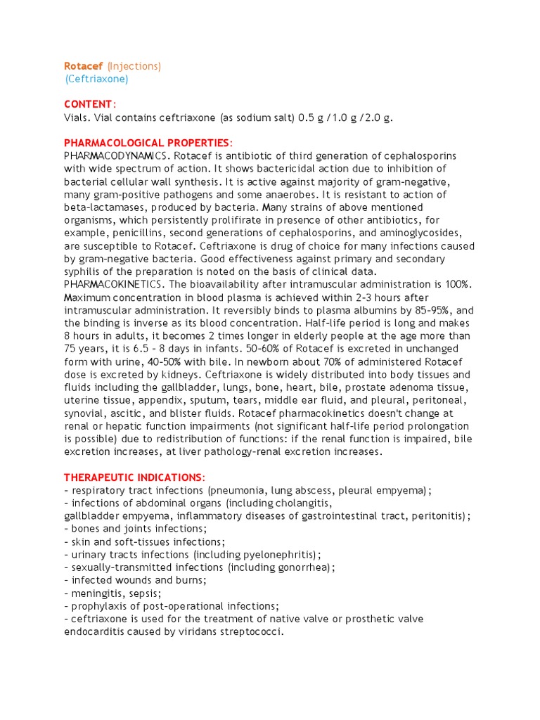 Rotacef | PDF | Medical Treatments | Medical Specialties