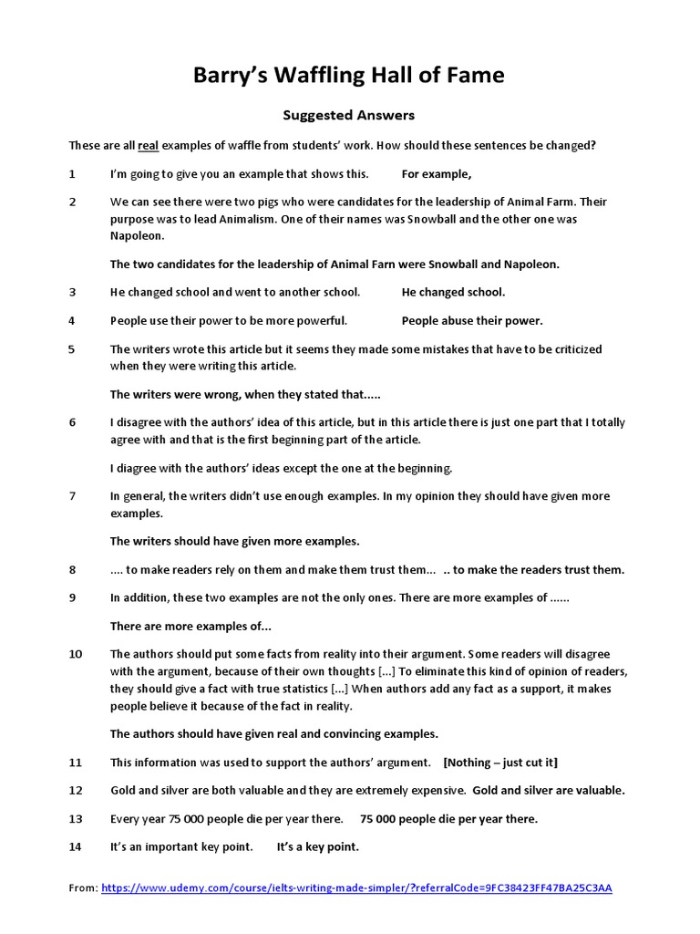 Answers Waffling Hall of Fame | PDF