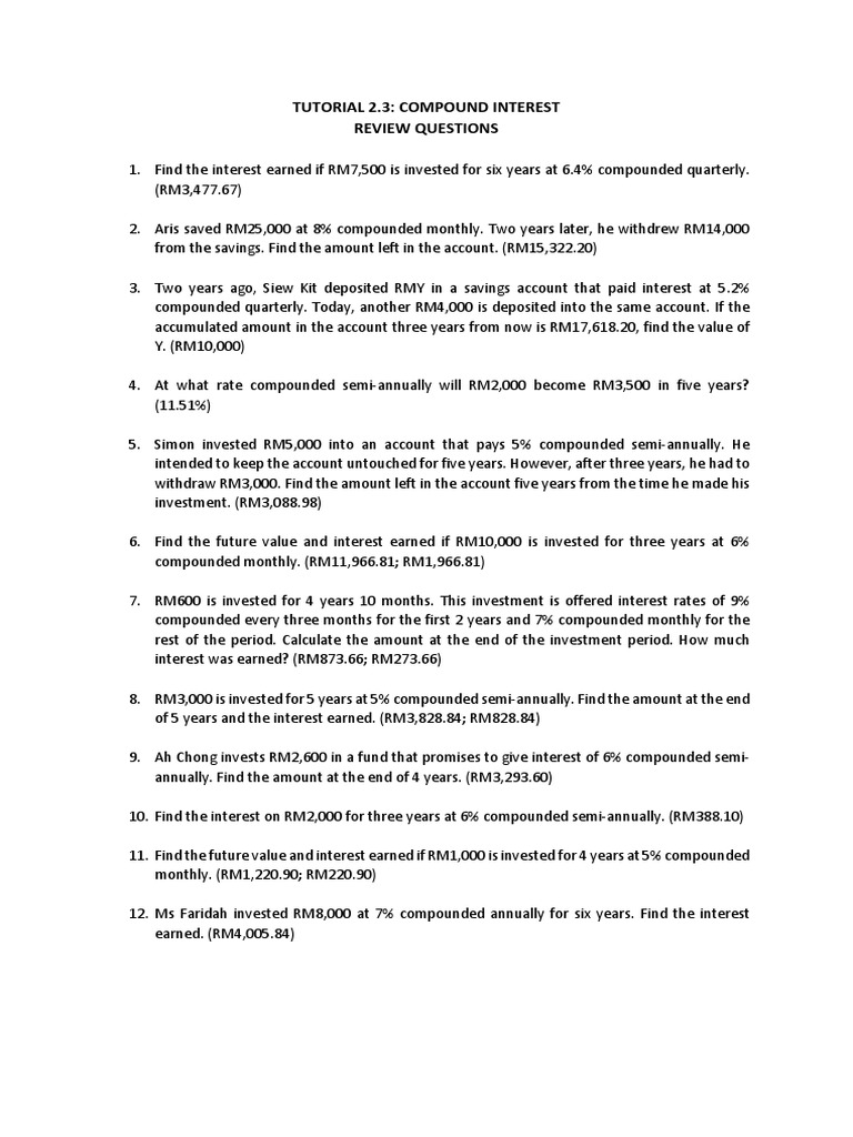 TUTORIAL 5 Review Questions | PDF