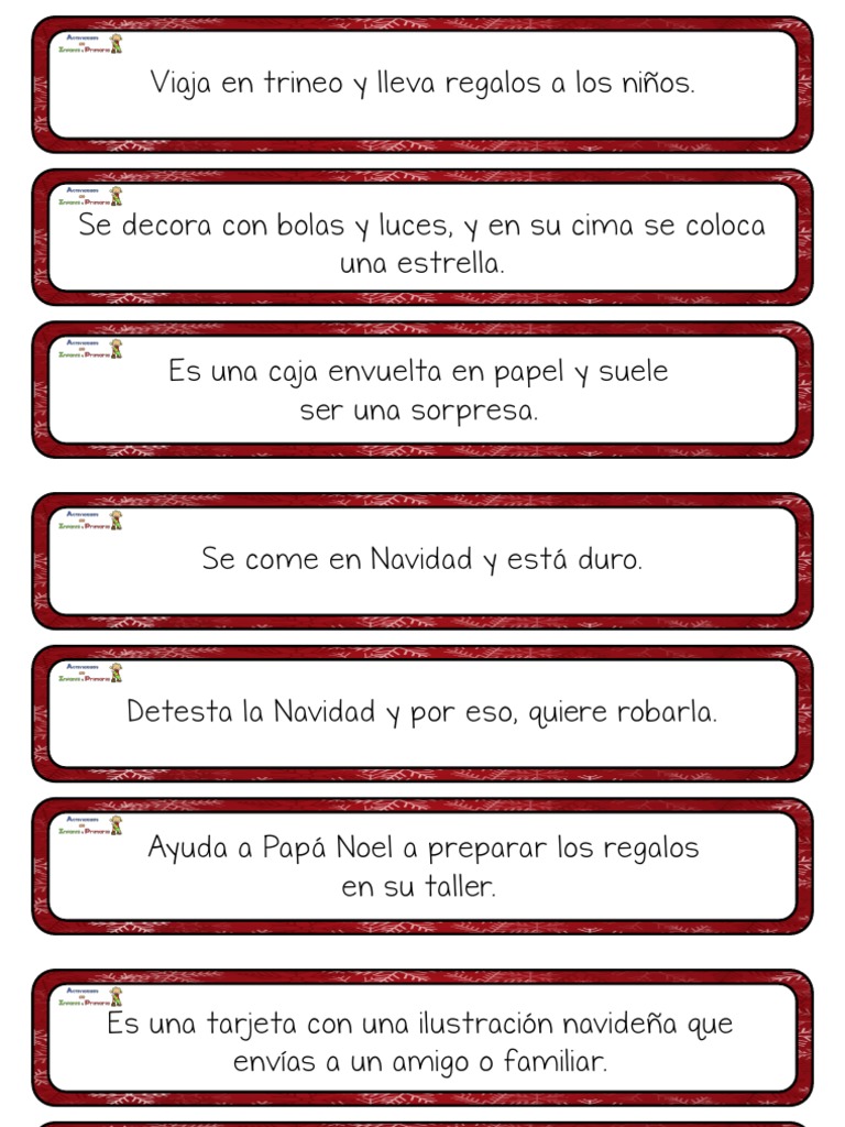 Juego de Inferencias Navidad | PDF