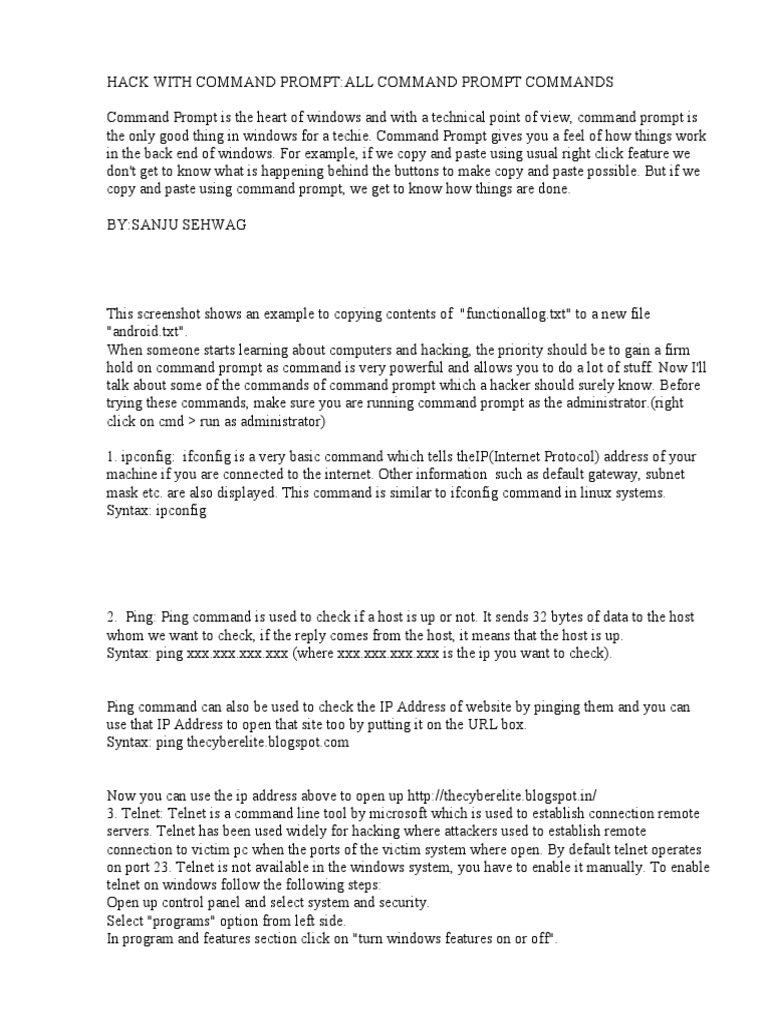 Network CMD Lines | PDF | Port (Computer Networking) | Command Line Interface