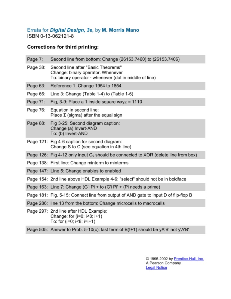 Morris Mano Digital Design Solutions | PDF
