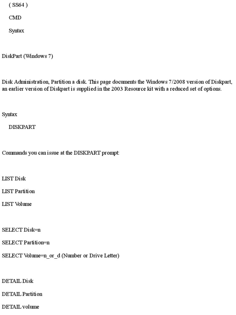 Partition With CMD | PDF | Ibm Pc Compatibles | Software Development
