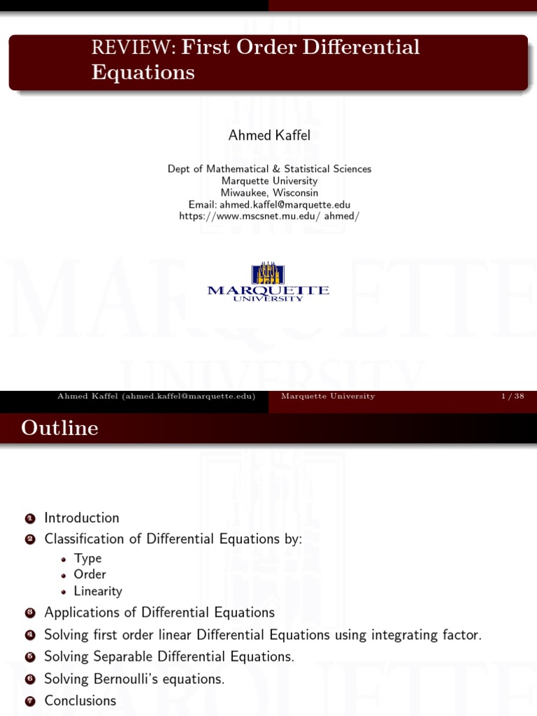 Review Ode | PDF | Differential Equations | Equations