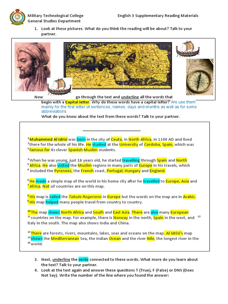 Al Idrisi's World Map Overview | PDF | Linguistics