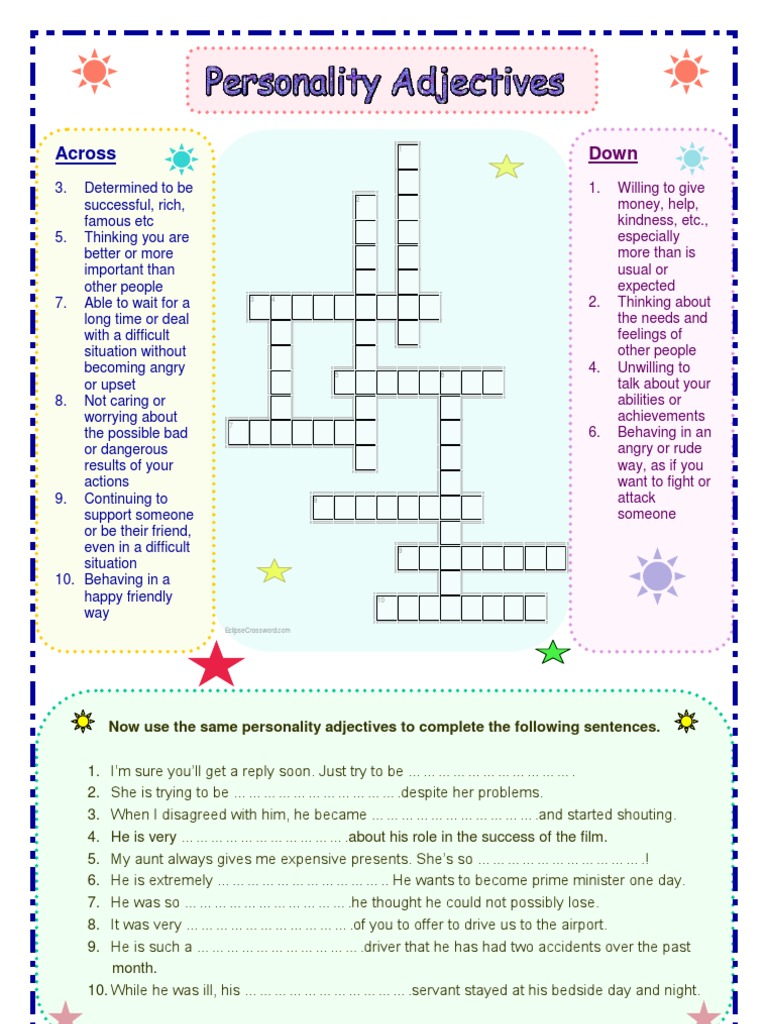 Personality Adjectives | PDF