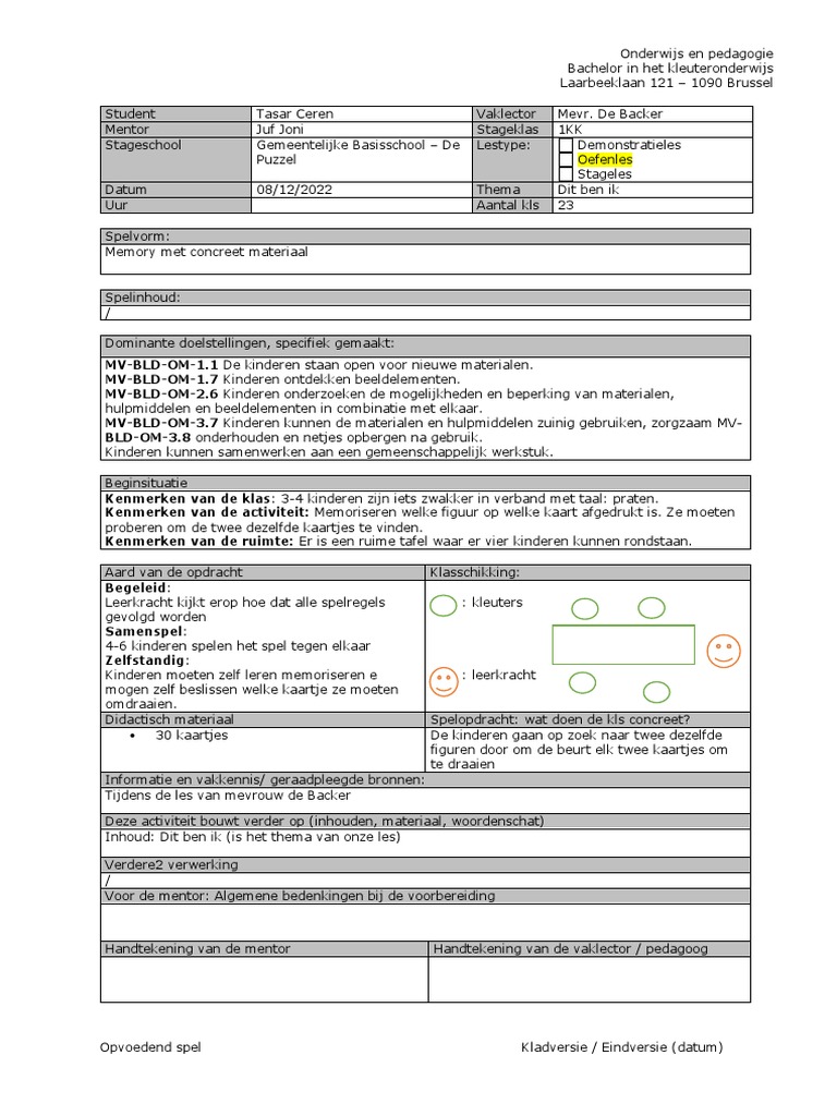 Opvoedend - Spel Memory | PDF
