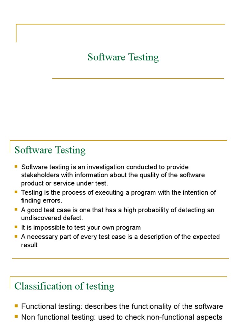 Lecture 09 - Swtesting | PDF | Software Testing | Software Release Life ...