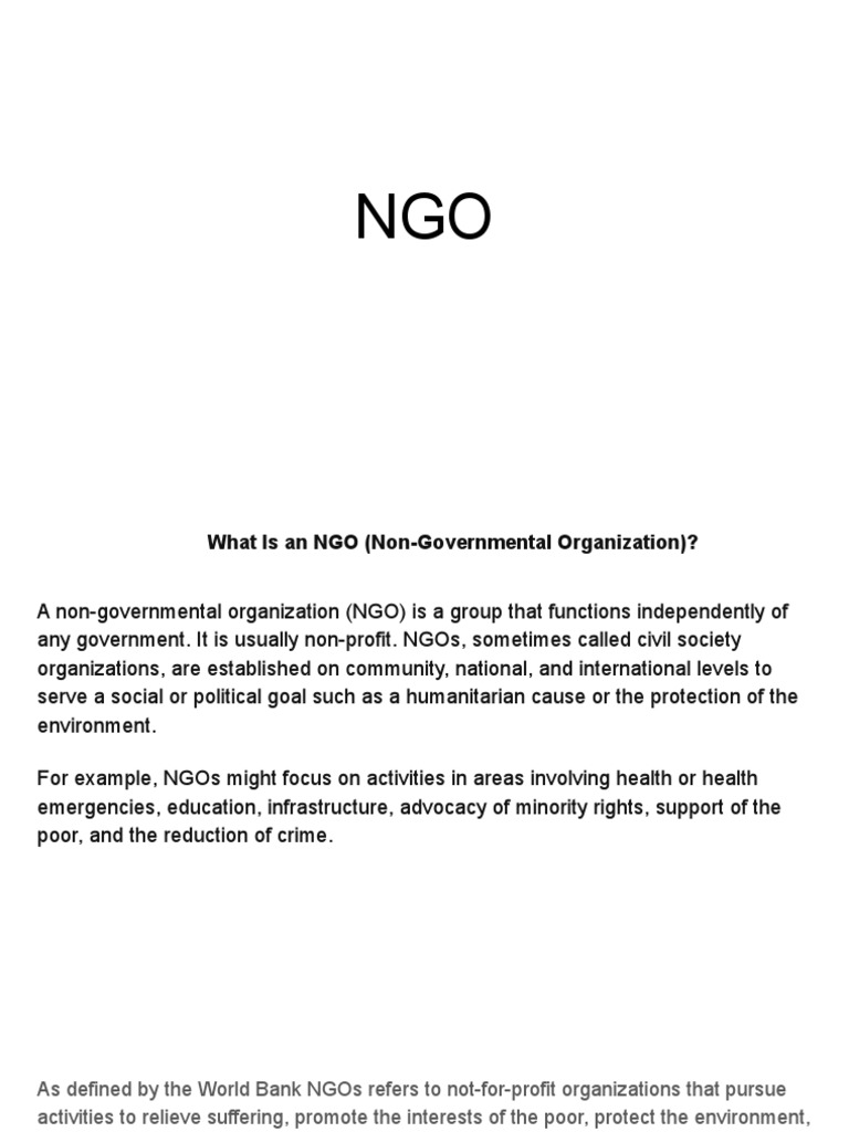 Ngo Pdf Non Governmental Organization Corporate Social Responsibility