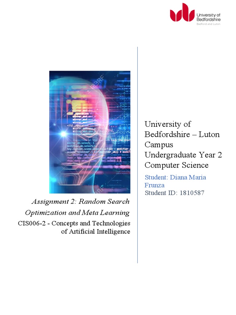 Assignment2 Final Report Random Search Optimization and Meta Learning | PDF | Mathematical ...