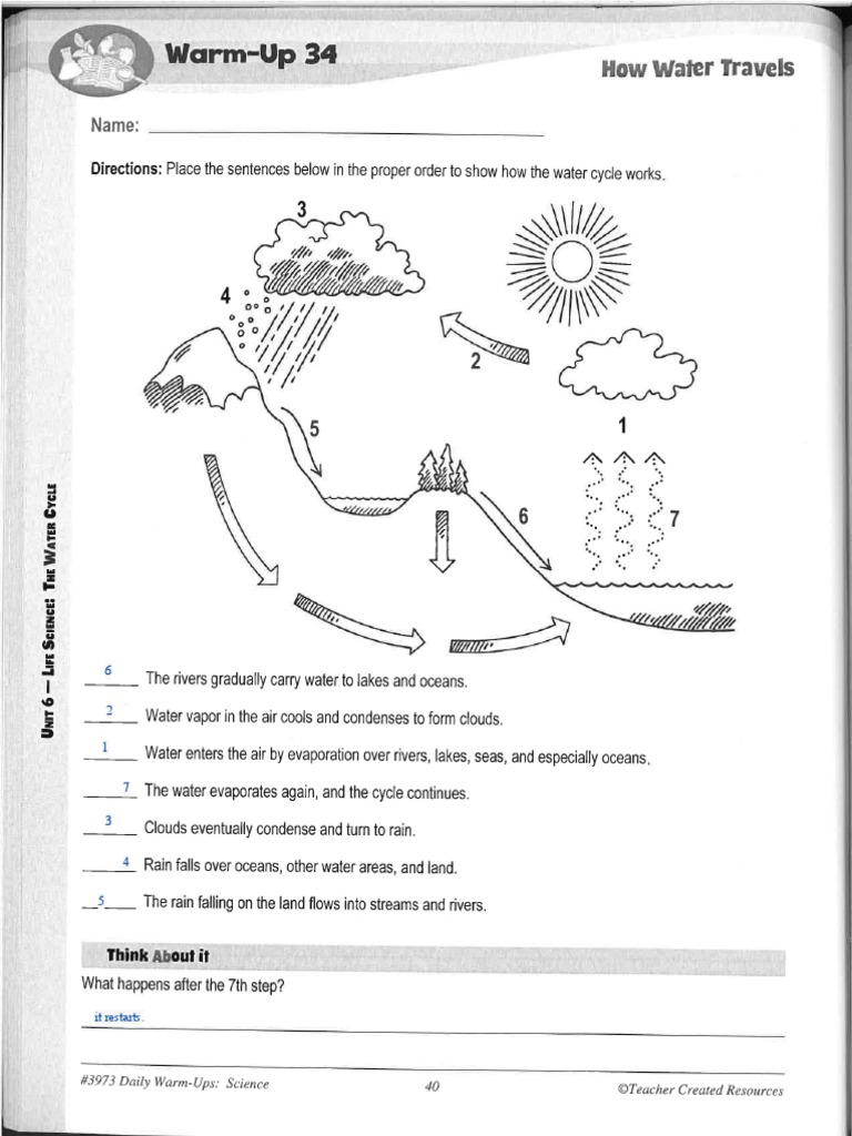 Water Cycle Sequence Activity | PDF