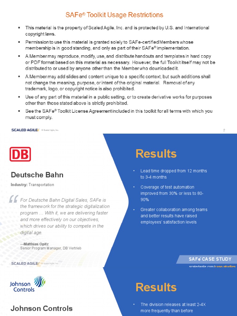 SAFe Case Studies (V4.6.0) | PDF | Agile Software Development | Business