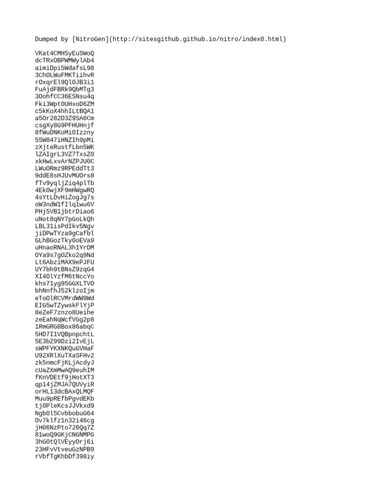 242 Unchecked Nitro Codes | PDF