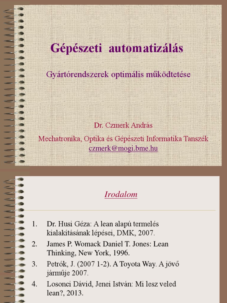Gépészeti Automatizálás LEAN 2017 | PDF