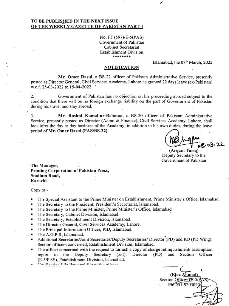 MR - Omer Rasul | PDF | Government Of Pakistan | Islamabad