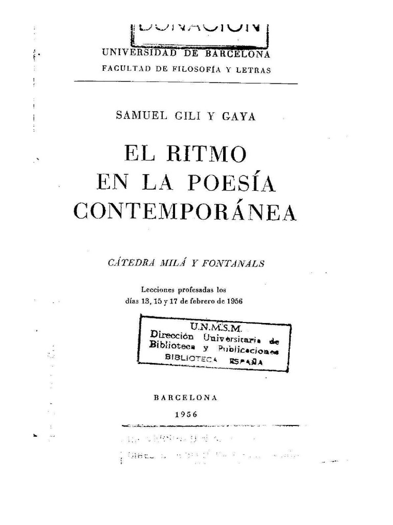 Ritmo en La Poesía Gili - Apuntes | PDF