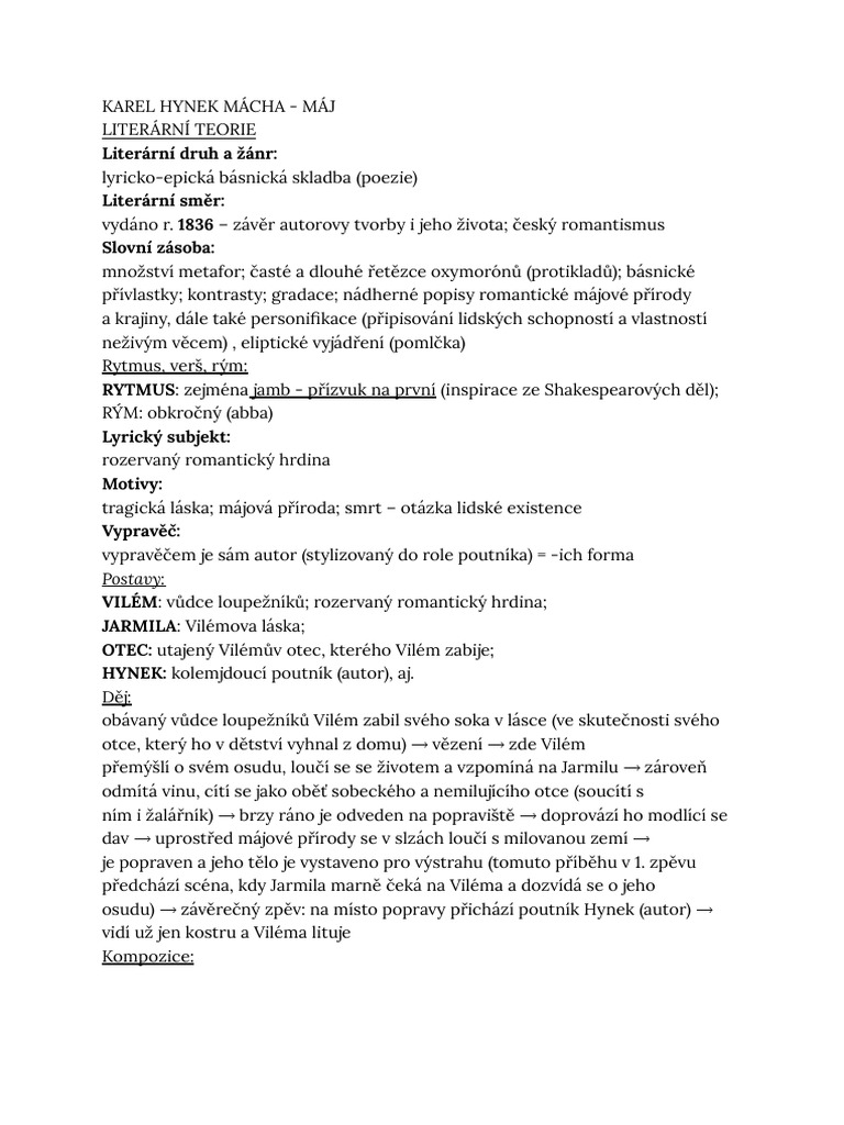 Karel Hynek Mácha, Máj | PDF