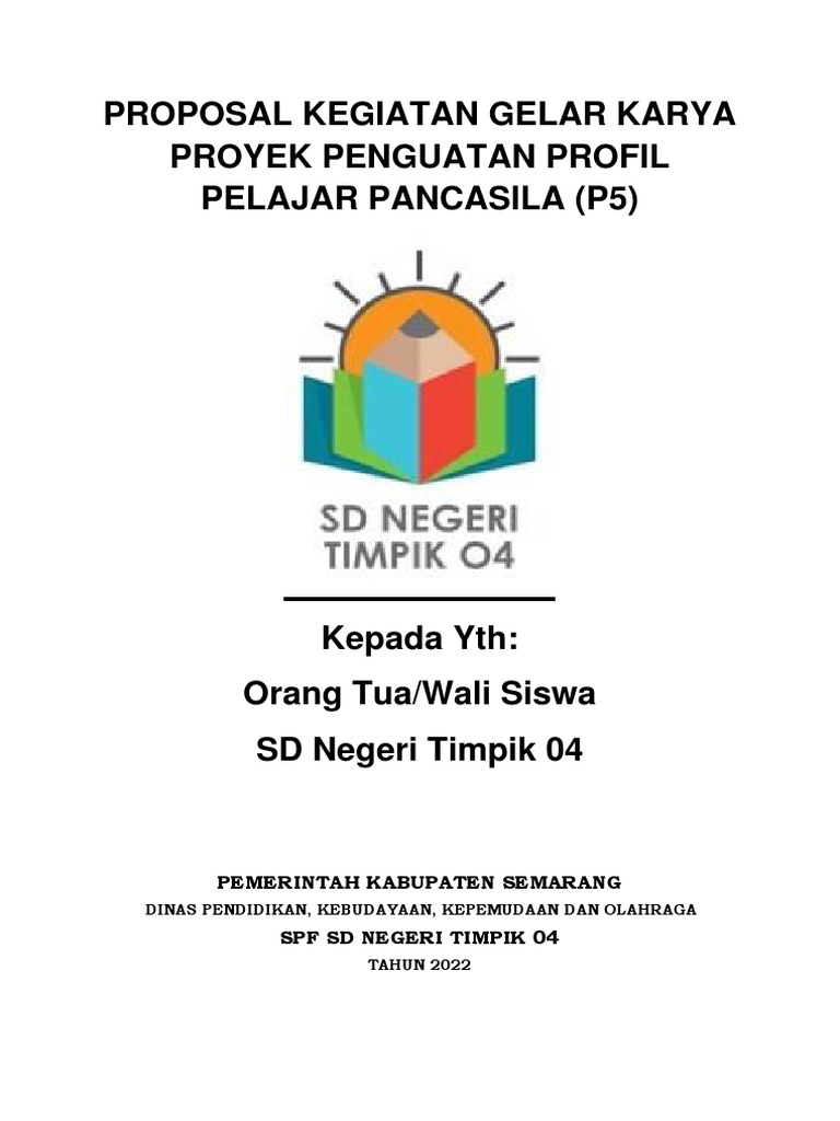Proposal Gelar Karya P5 SD Timpik 04 | PDF