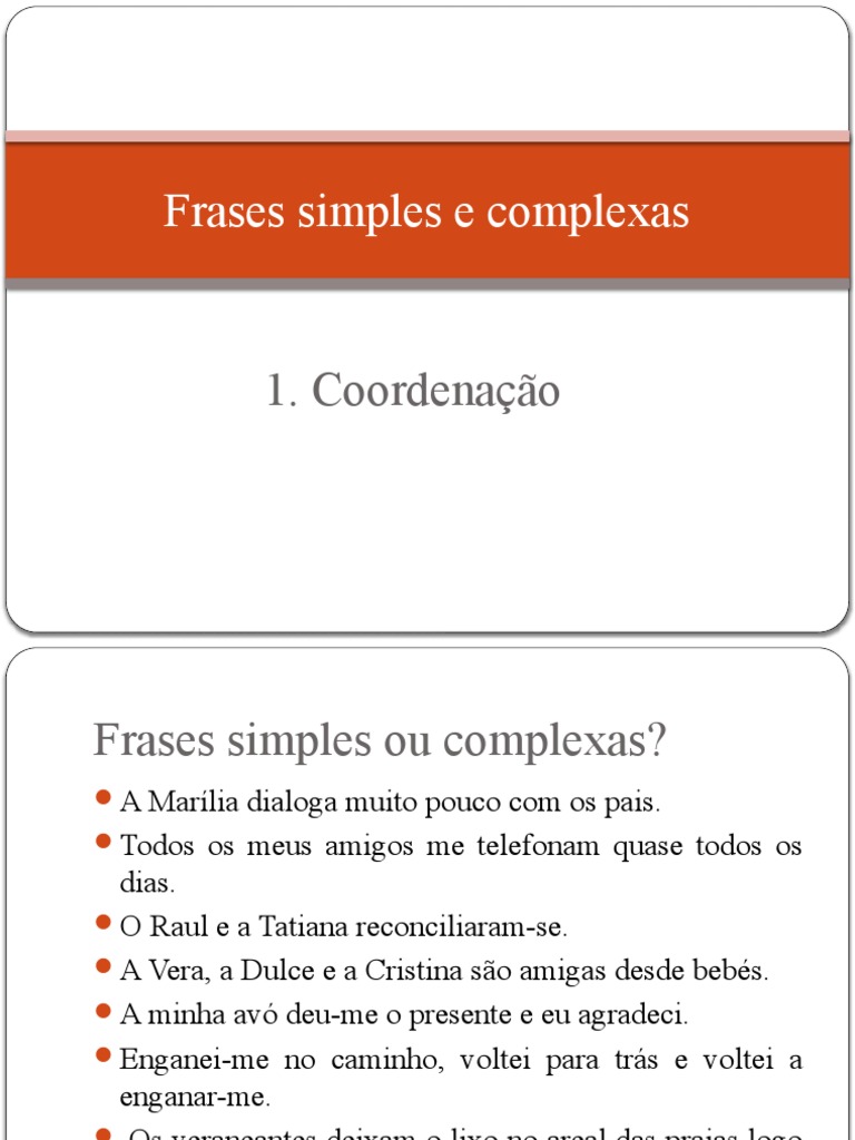 Frases Simples e Complexas 7º | PDF | Linguística