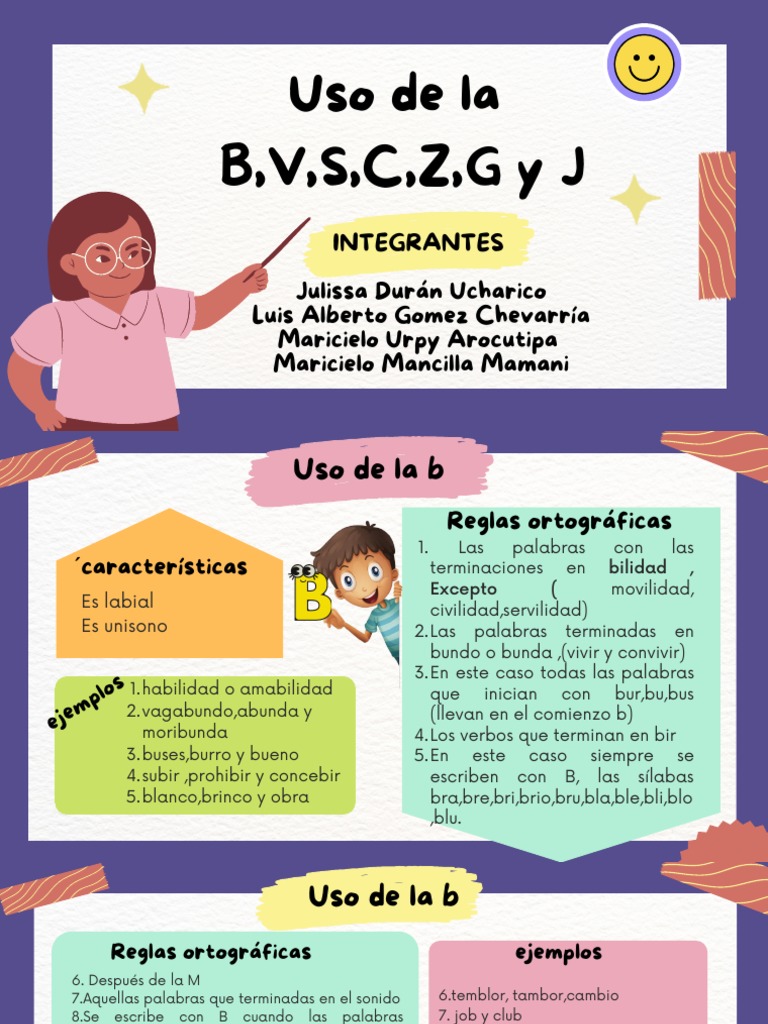 El Uso De La B V S C Z G J Pdf Verbo Gramática