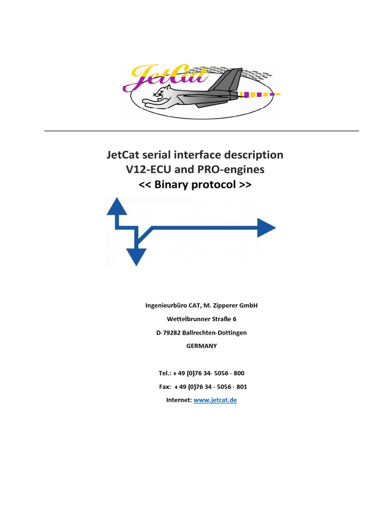 JetCat Binary Protocol V22 04 06 B | PDF | Transmission Control ...