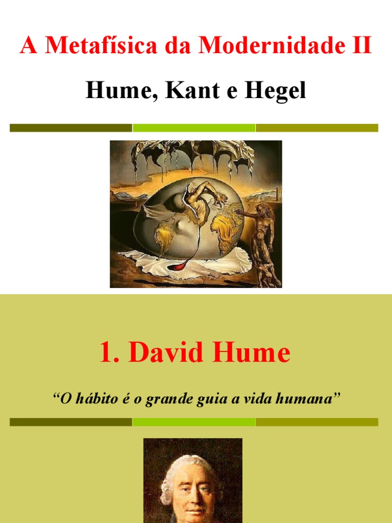Metafisica Na Modernidade II | PDF | Immanuel Kant | Georg Wilhelm Friedrich Hegel