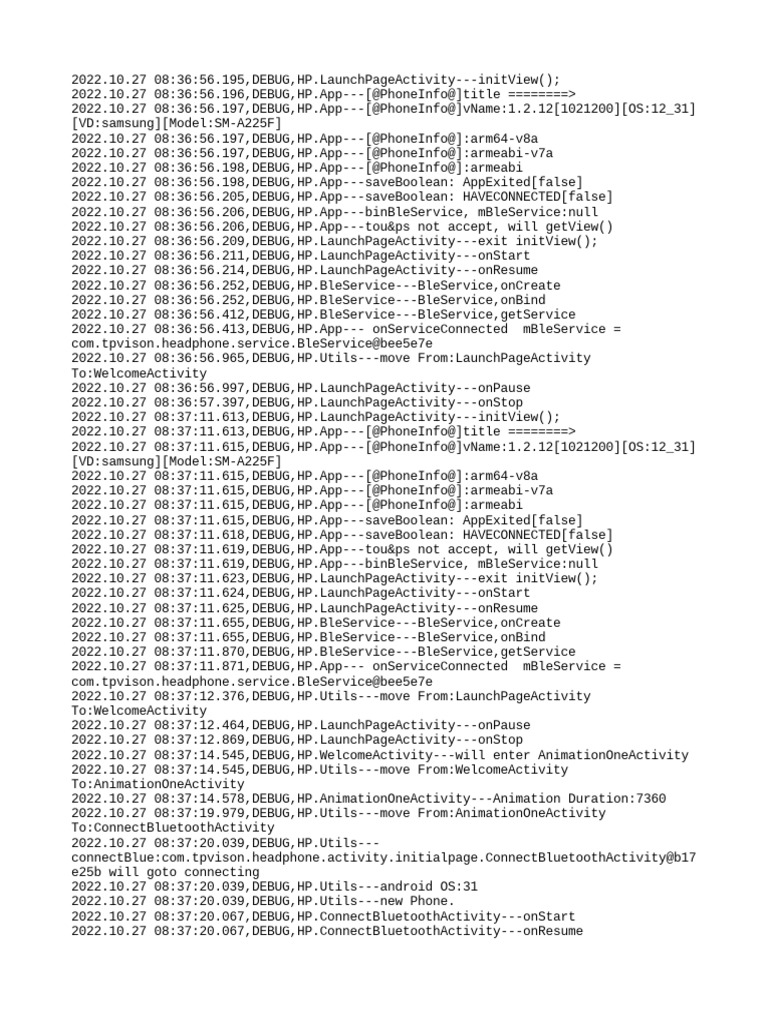 2022-10-27 08点的log 0 | PDF | Mobile Software | Mobile Linux