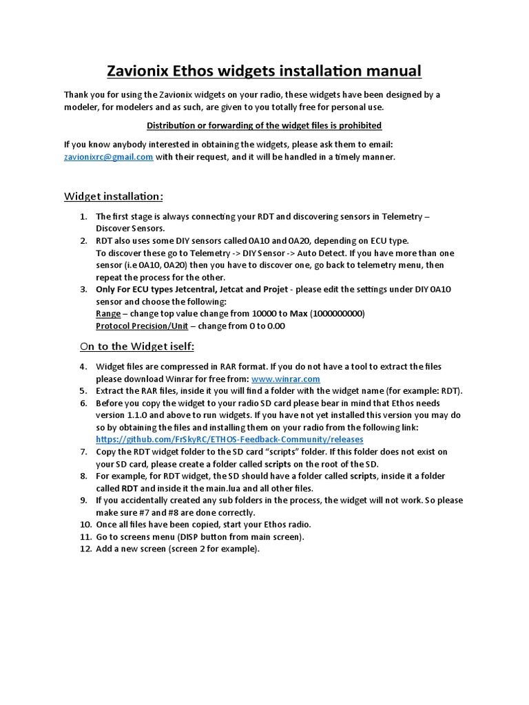 Zavionix RDT Ethos Widget Installation Manual | PDF | Computer File ...