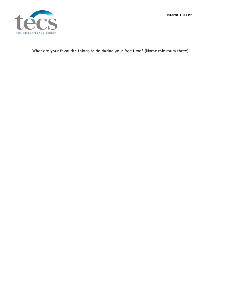what-are-your-favourite-things-to-do-during-your-free-time-pdf