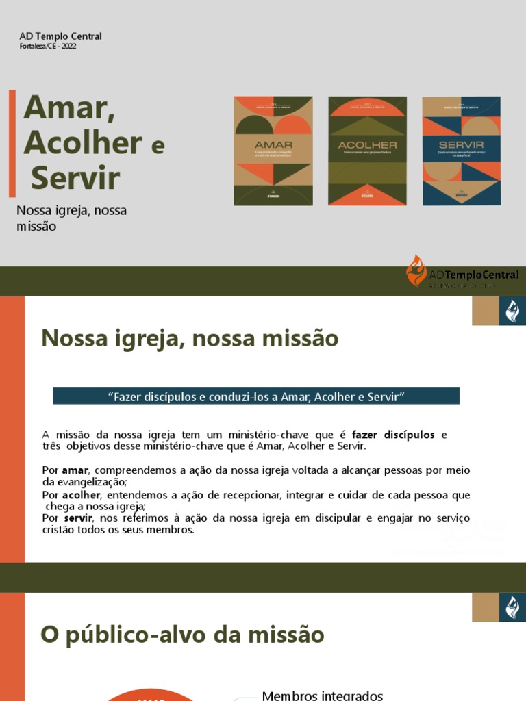 Nossa Missão de Amar, Acolher e Servir - AD Templo Central | PDF | Amor | Igreja cristã