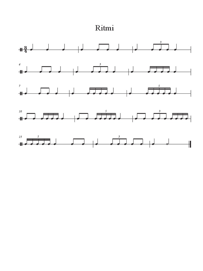 Rhythmic Patterns Document | PDF