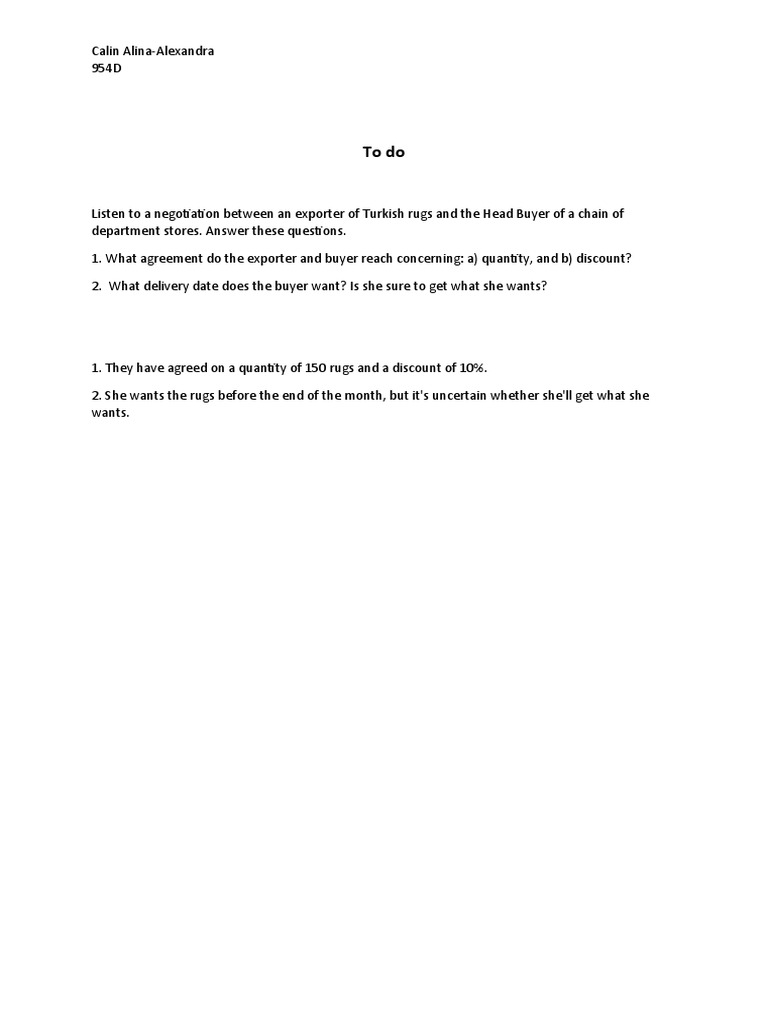 English Exercise | PDF