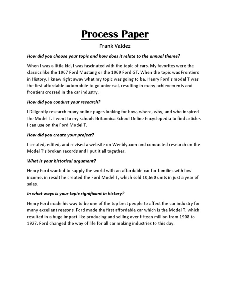 History Process Paper | PDF