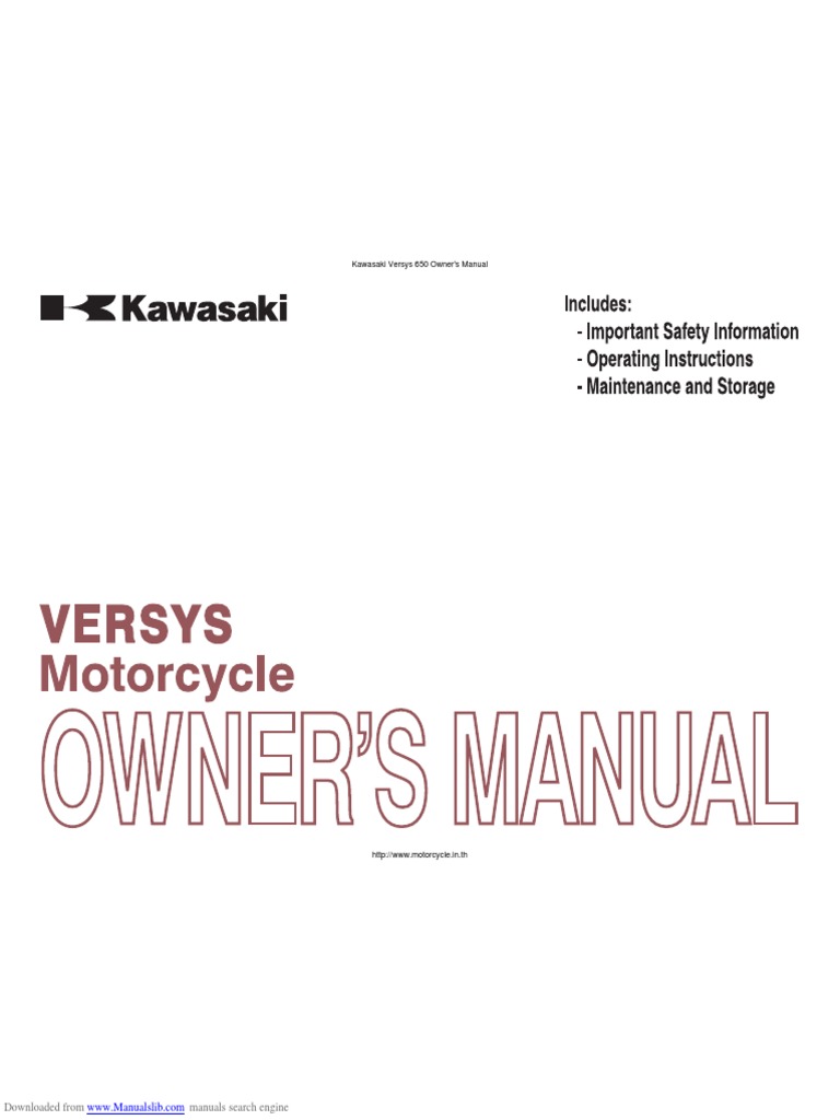 2015 Versys 650 | PDF | Manual Transmission | Motorcycle