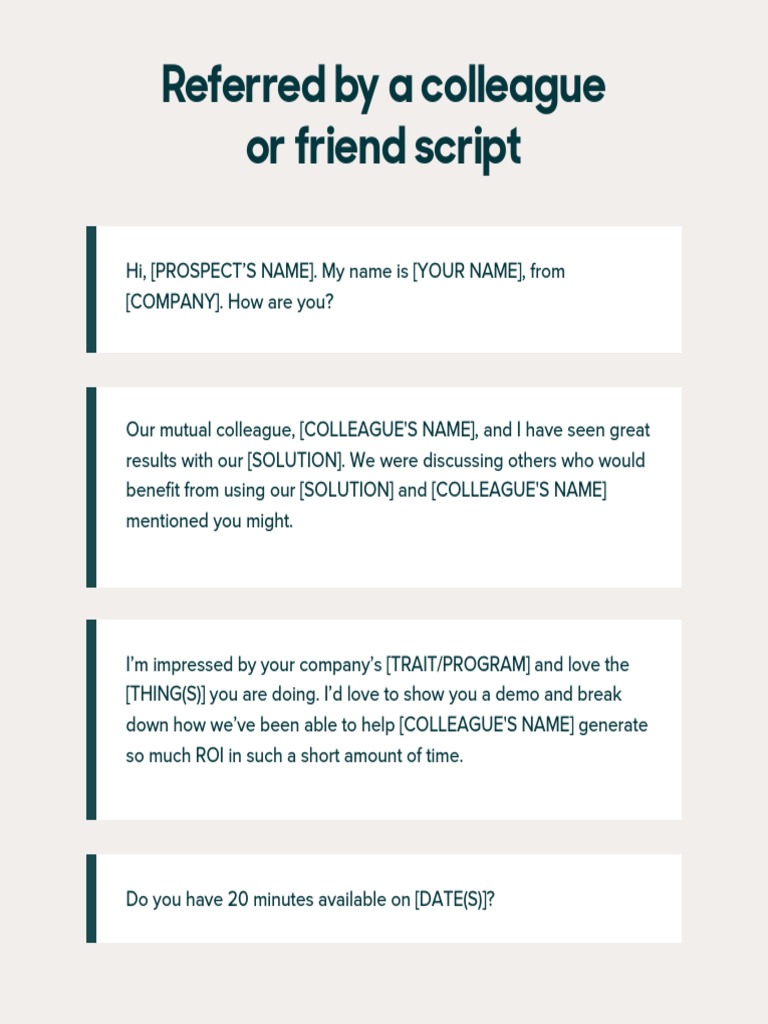 Cold Calling Scripts | PDF