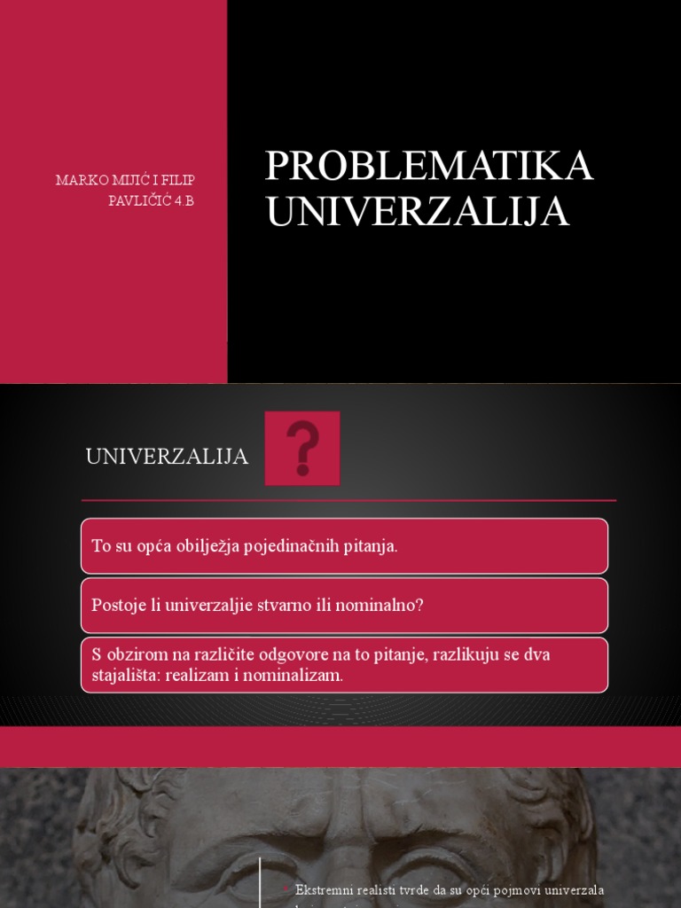 Problematika Univerzalija | PDF