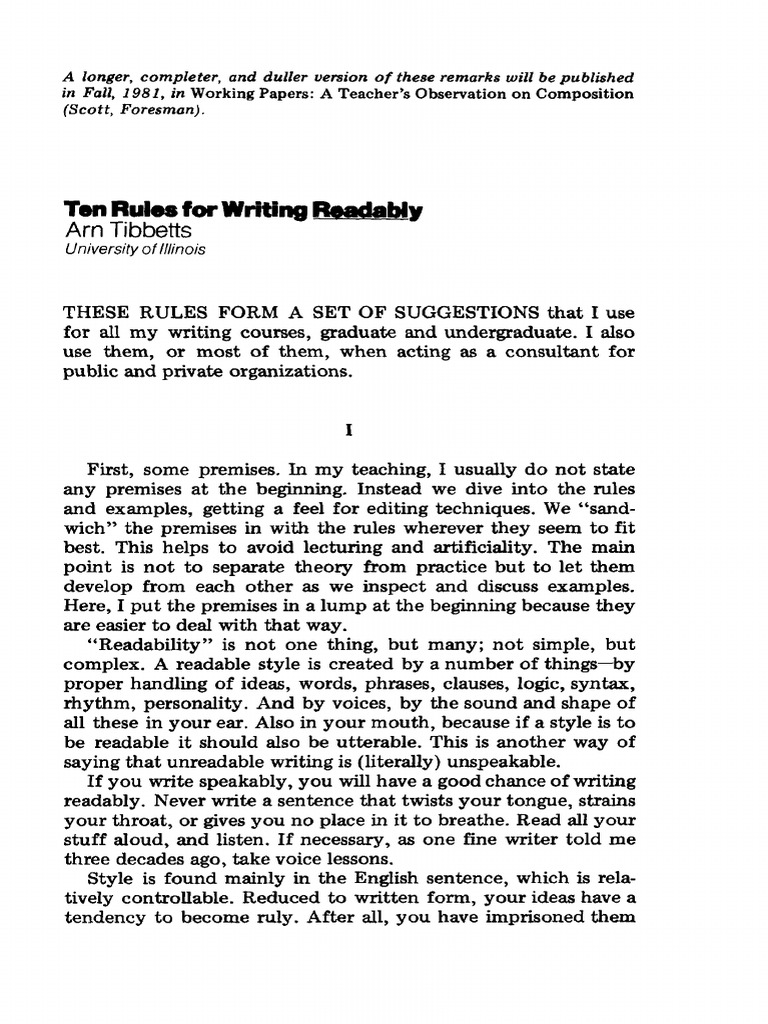 10 Rules For Writing | Download Free PDF | Sentence (Linguistics) | Phrase