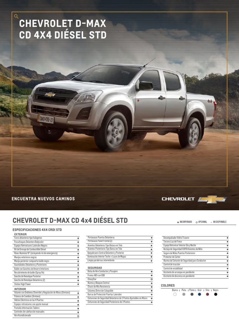 FT Dmax CD 4x4 Diesel STD 15sep 2022 | PDF | Tracción en las cuatro ruedas | Vehículos terrestres