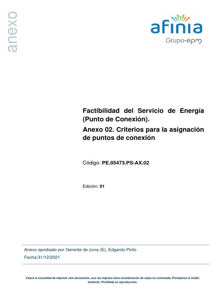 PE.05473.PS-AX.02 Criterios para La Asignación de Punto de Conexión ...