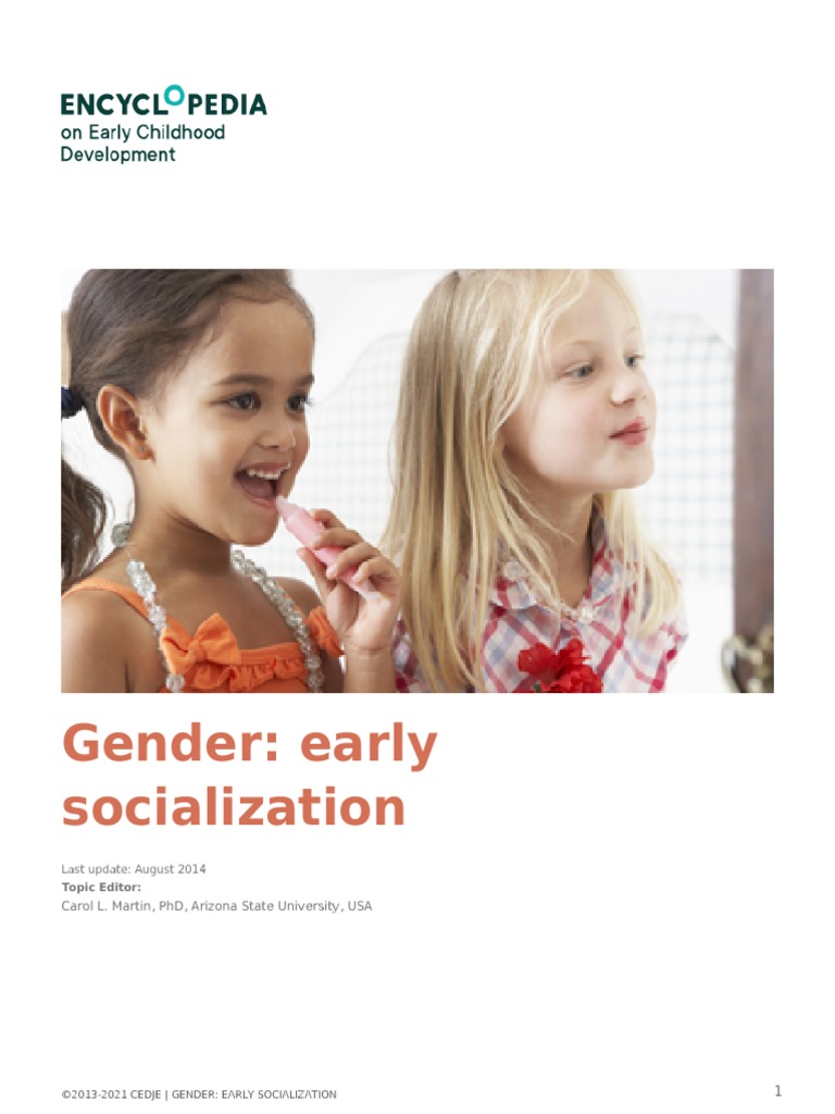 Gender Early Socialization | PDF | Gender Studies | Gender