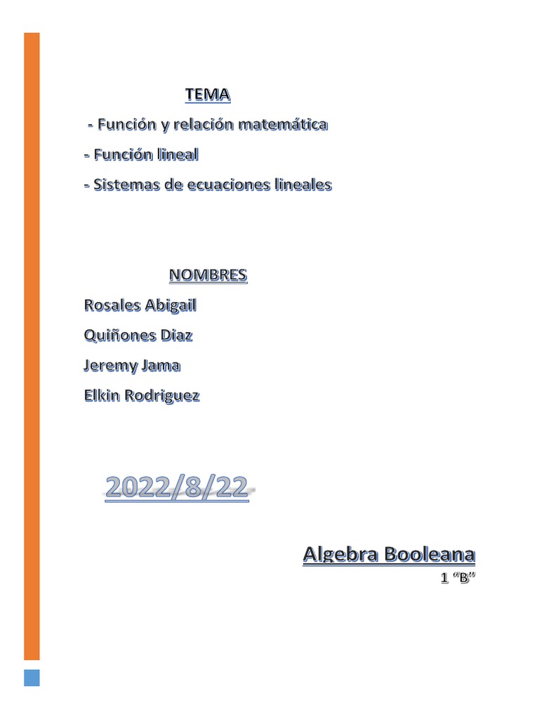 Funciones y relaciones matemáticas básicas | PDF | Función (Matemáticas ...