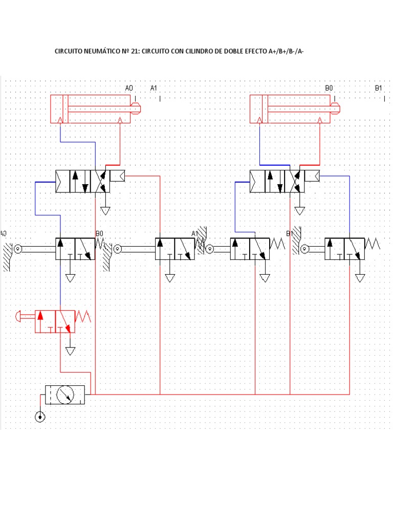 Circuito Neumático Doble Efecto 21 | PDF