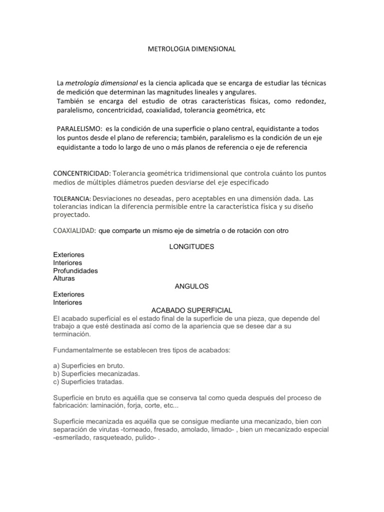 Metrología Dimensional y Geométrica | PDF | Tecnología